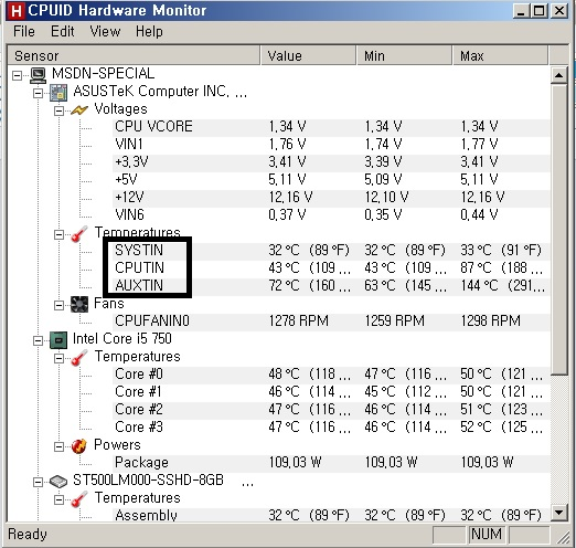 CPUID HWMonitor 프로그램 : 지식iN