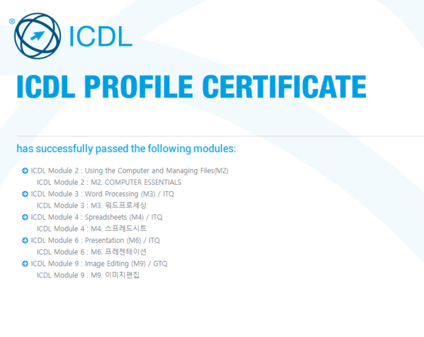 ICDL 자격증 취득 : 지식iN