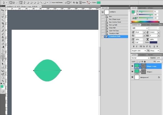 포토샵 Merge Shape Components : 지식iN