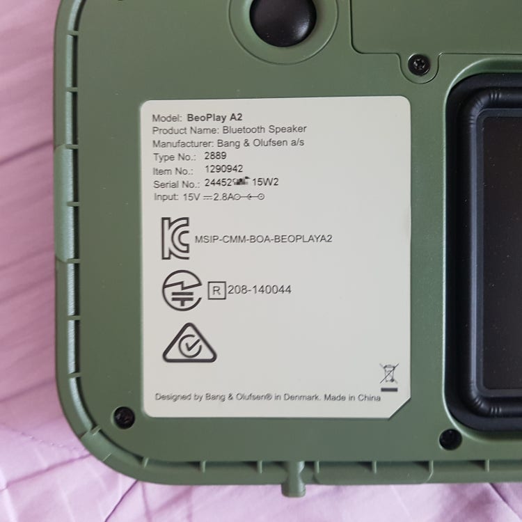 뱅앤올룹슨 b&o beoblay A2 정품확인부탁드립니다 : 지식iN