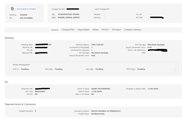 cma-cgm선사 b/l상태 확인법. : 지식iN