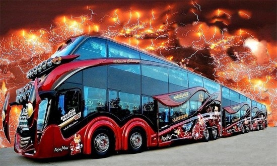 Double Decker-Double Bendy Bus-Step : 지식iN