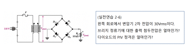 전파 정류기 문제 전자공학 지식in