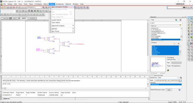orcad lite 쓰는데 new simulation profile 누르면 에러 : 지식iN