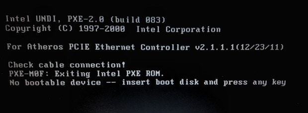 윈도우10 부팅 PXE-M0F 오류 : 네이버 지식iN