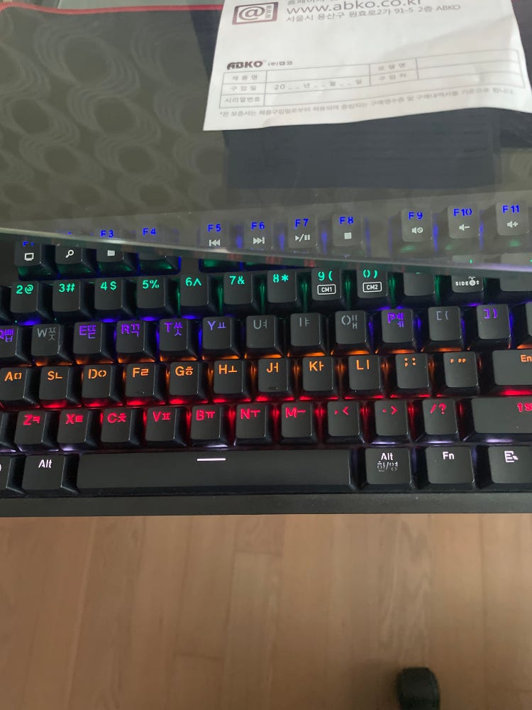 앱코 k515 키보드 LED 고장 질문 : 지식iN