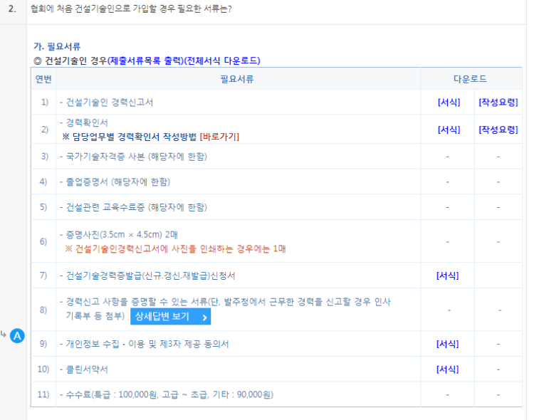 건설기술경력증 경력자수첩 기술자수첩 발급방법 지식in