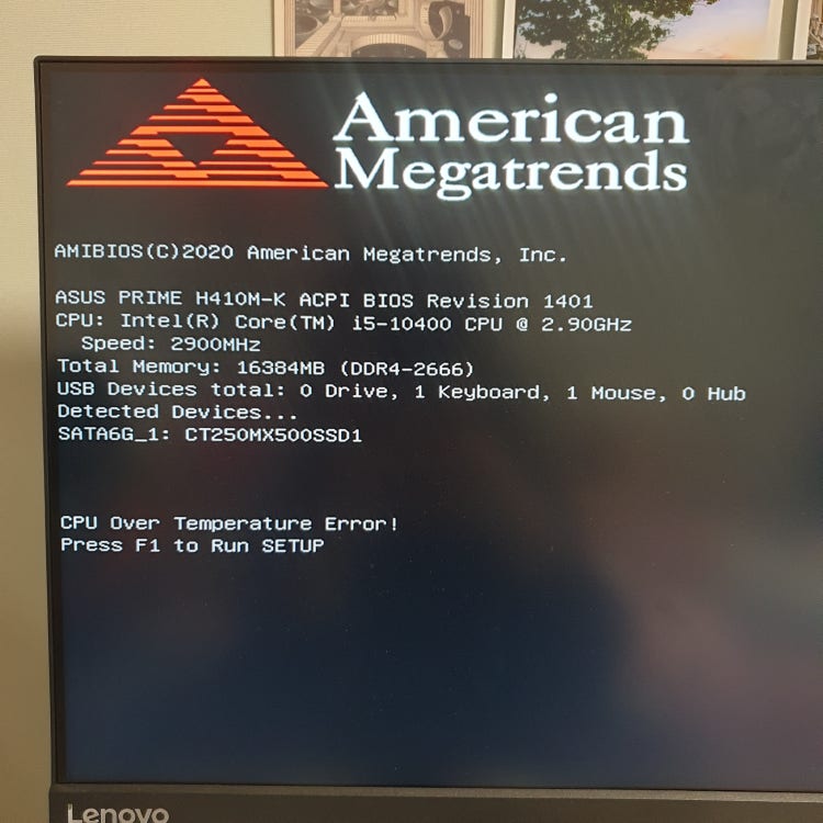 컴퓨터 조립 후 cpu over temperature error 가 계속 뜹니다 : 지식iN