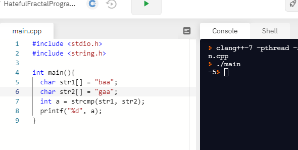 c언어 strcmp : 지식iN