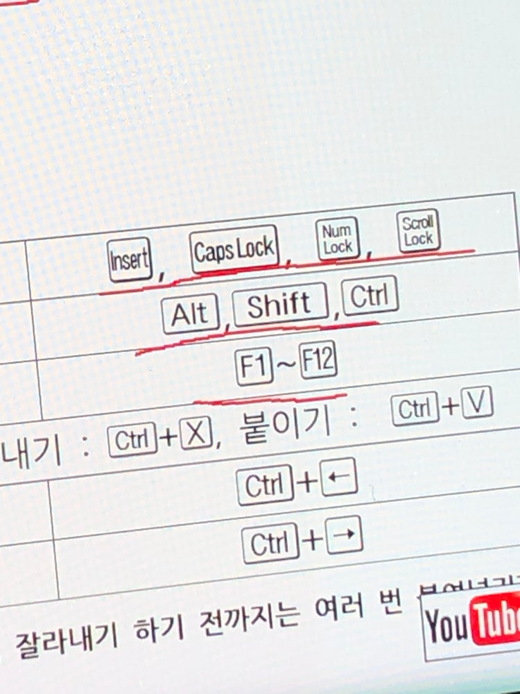한글에서 ctrl, insert, alt, shift ••• 키 모양 넣기 : 지식iN