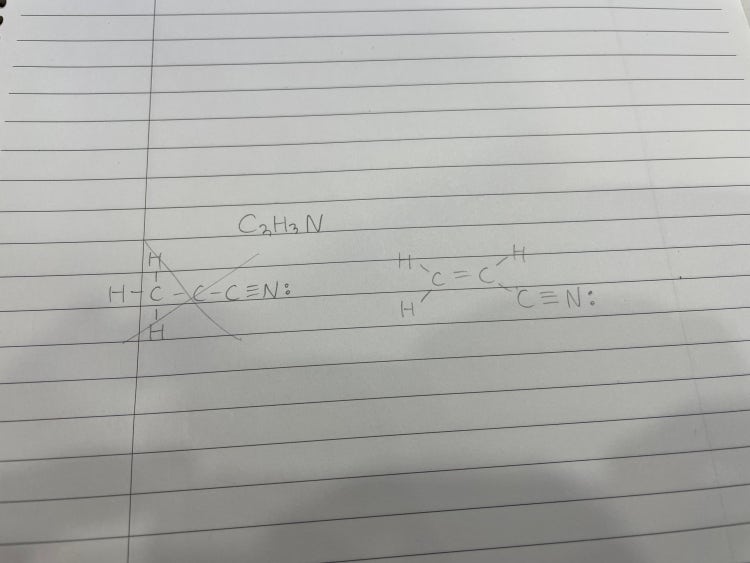 아크릴로나이트릴 C3H3N 화학 구조 : 지식iN