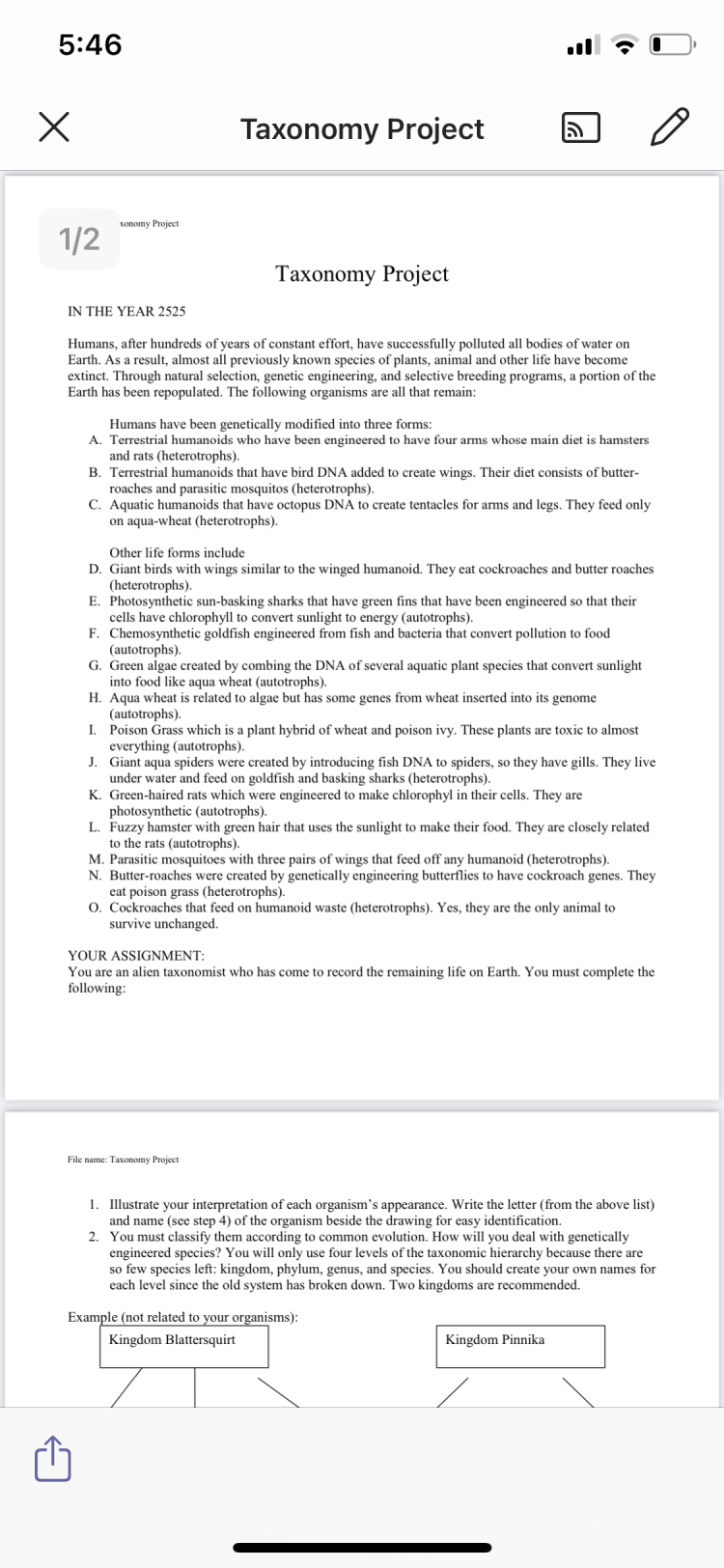 Taxonomy project 학교 과제 : 지식iN