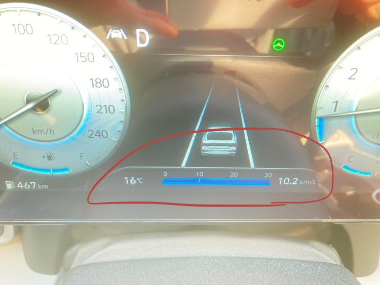 아반떼 CN7 계기판 정보 : 지식iN