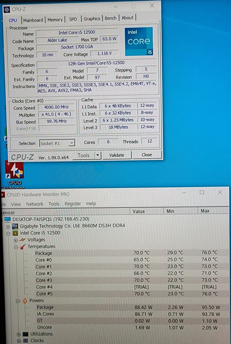 Prime95 아시는 CPU 전문가님 답변좀 해주세요ㅠㅠ : 지식iN