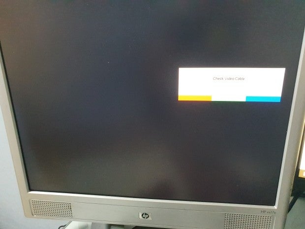 Check Video Cable : 지식iN