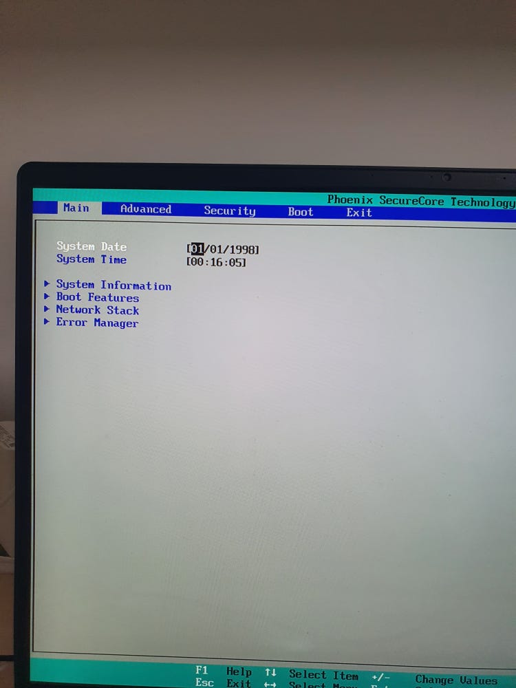그램 바이오스 phoenix securecore technology setup : 지식iN