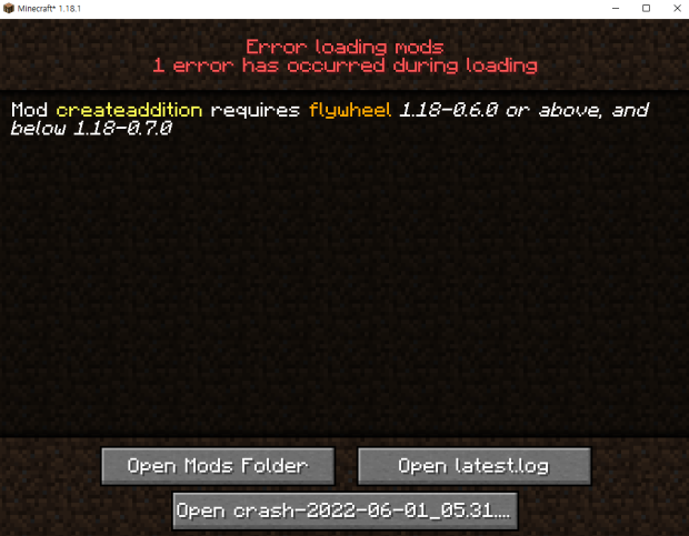 [마인크래프트 mod] Create 에서 애드온 Flywheel 자체 버전때문에 미치겠습니다. : 지식iN