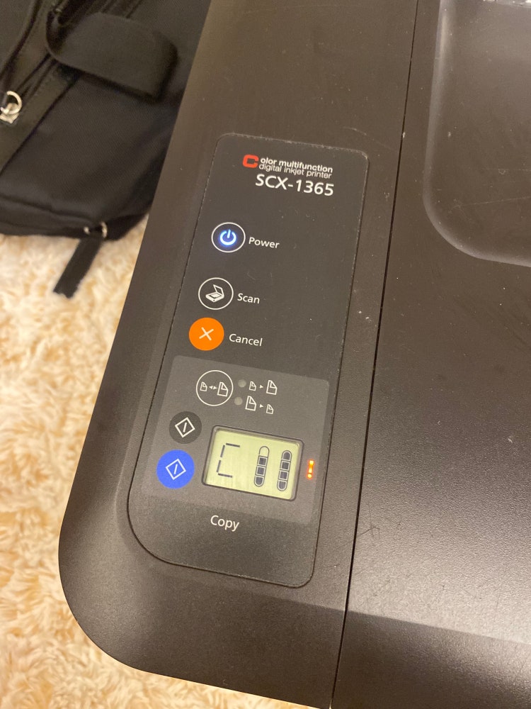 삼성프린터 scx-1365 오류화면 : 지식iN