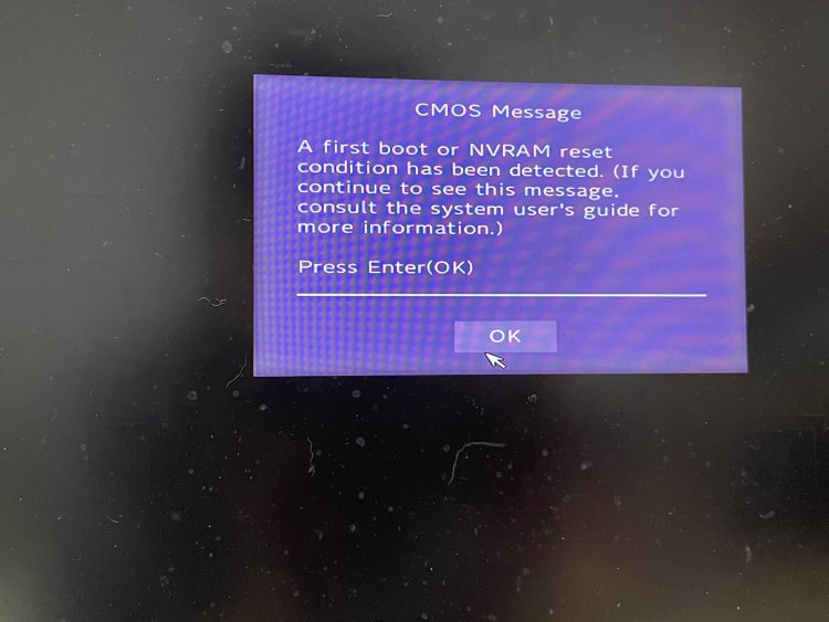 컴퓨터 화면에 이거 뭔가요?(cmos message) : 지식iN