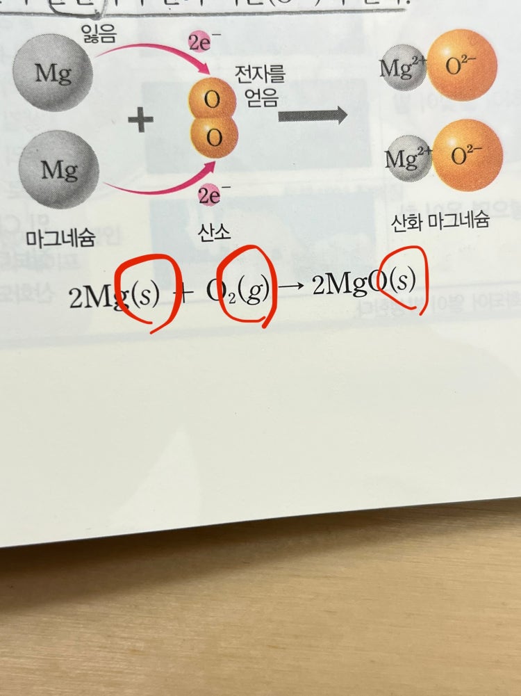 마그네슘 산화 환원 화학식에서 이게 뭔가요 지식in