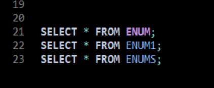 mysql ENUM 예약어 질문드려요. : 지식iN