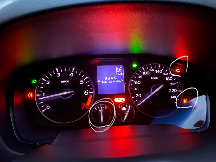 뉴sm5 10년식 계기판 경고등 : 지식iN