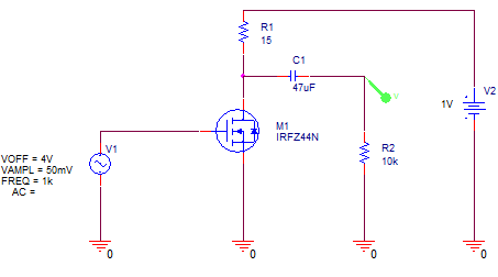 MOSFET 증폭기 PSPICE 질문입니다.... : 지식iN
