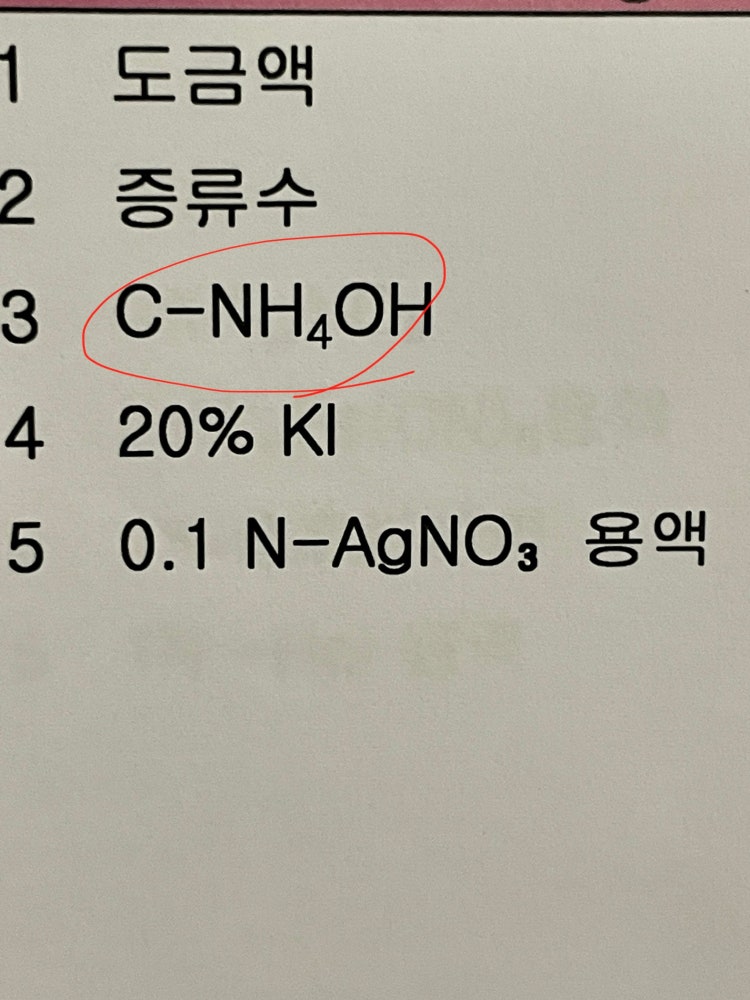 NH4OH 에서 앞에 C-NH4OH는 무슨뜻인가요…? : 지식iN
