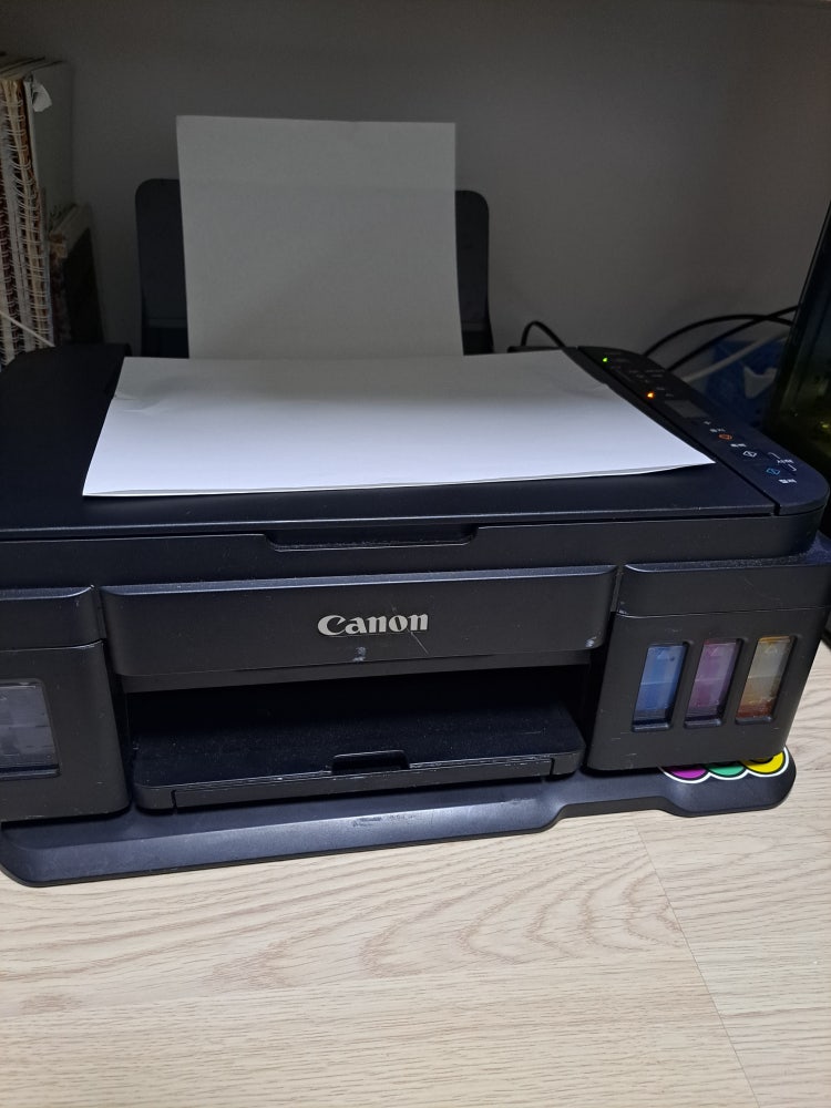 캐논 프린터 g3910 인쇄하면 용지가 안들어가요 : 지식iN