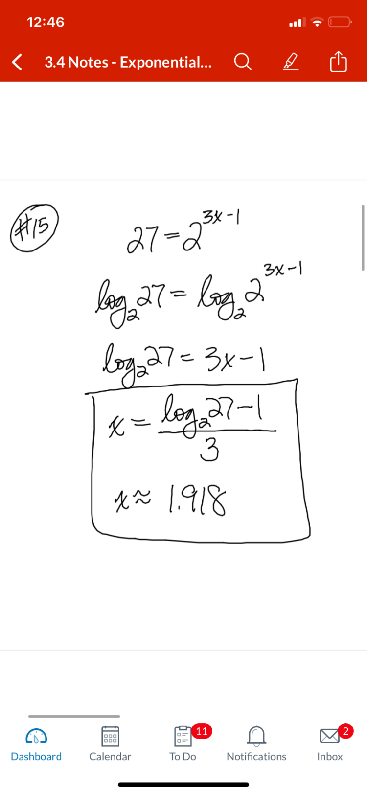 Pre cal-log 수학문제 질문 : 지식iN