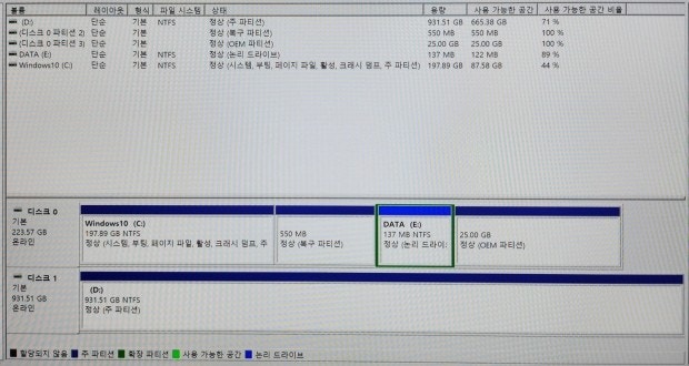 포맷 없이 파티션 Hdd Ssd 나누기 합치기를 어떻게 할까요 사용한지 조금 된 컴퓨터에요~ 지식in