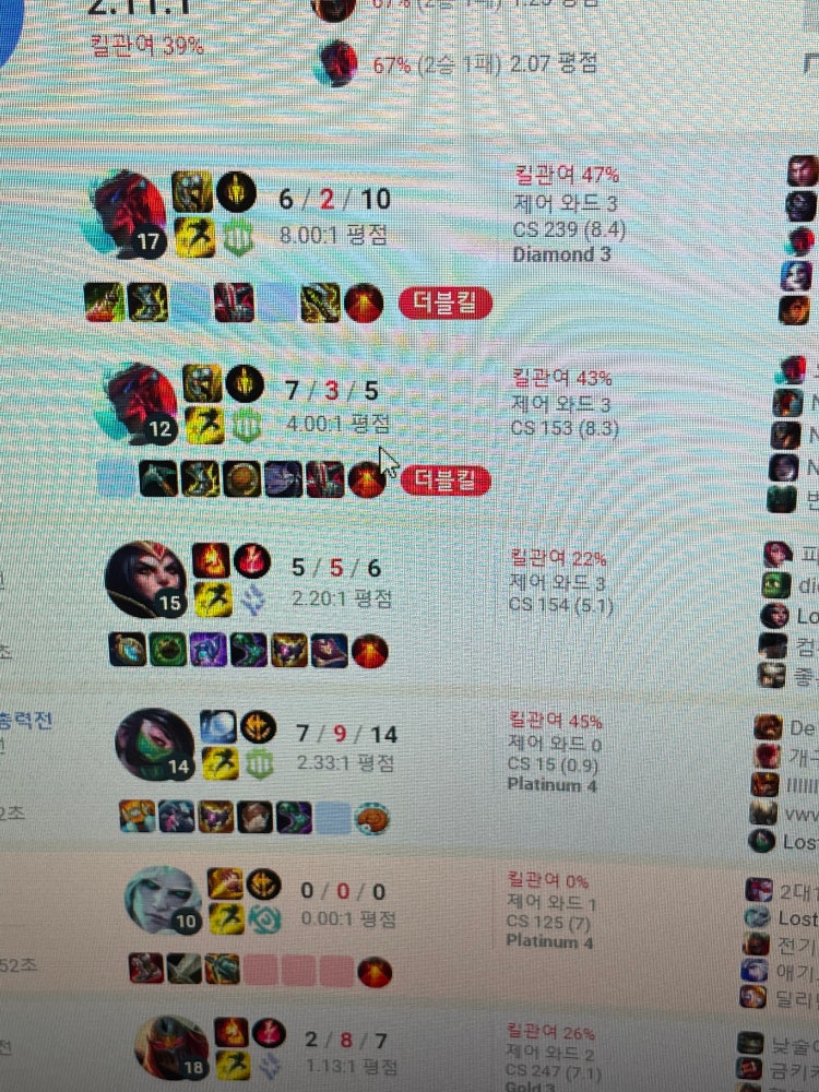 롤 20렙 부캔데 연승좀 하니까 골드 지식in