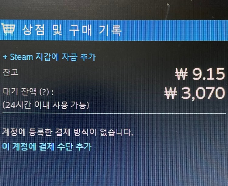 스팀 지갑 대기 지식in