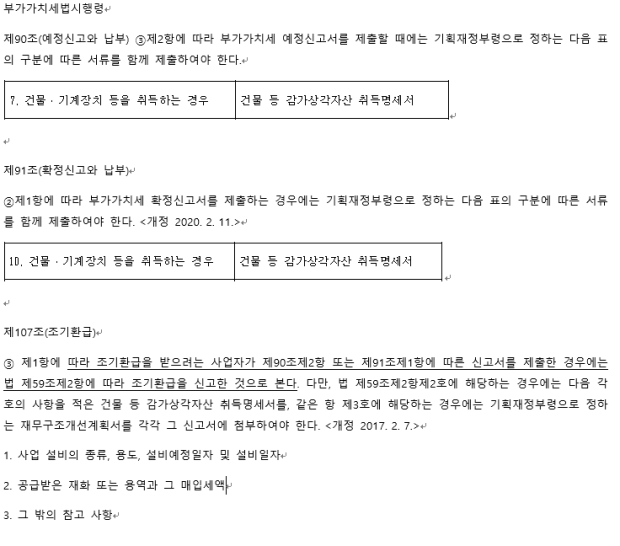 부가가치세신고 시 작성제출하는 서류 중 건물등감가상각자산취득명세서의 경우 부가세 환급이 있을경우에만 작성제출하나요 지식in
