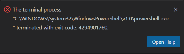 PowerShell 4294901760 : 지식iN