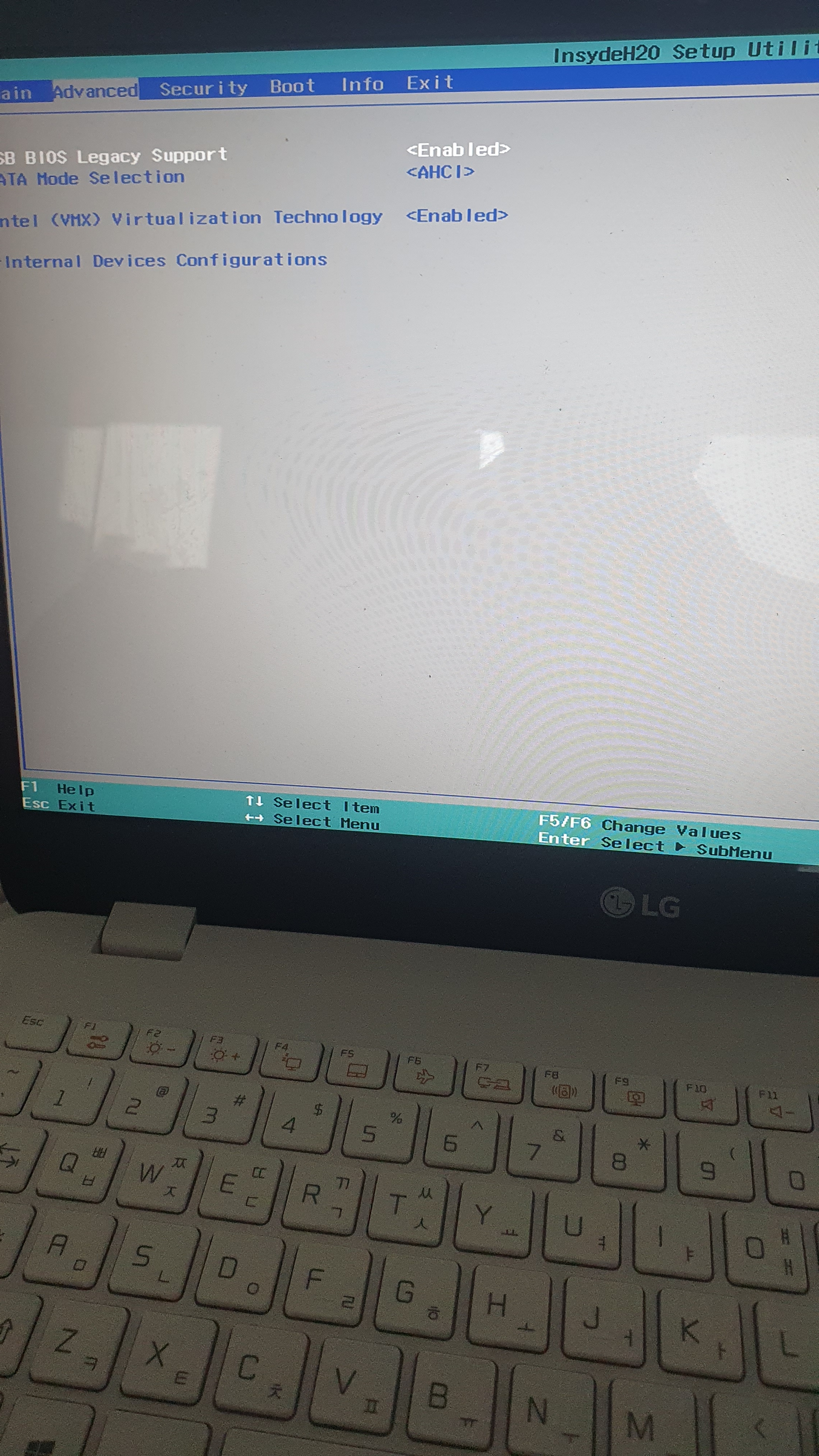 Lg 그램인데 uefi secure boot를 활성화 하려고 하는데 선택을 할 수 없어요 : 네이버 지식iN