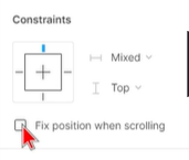 Figma의 Constraint의 Fix Position when Scroilling : 지식iN