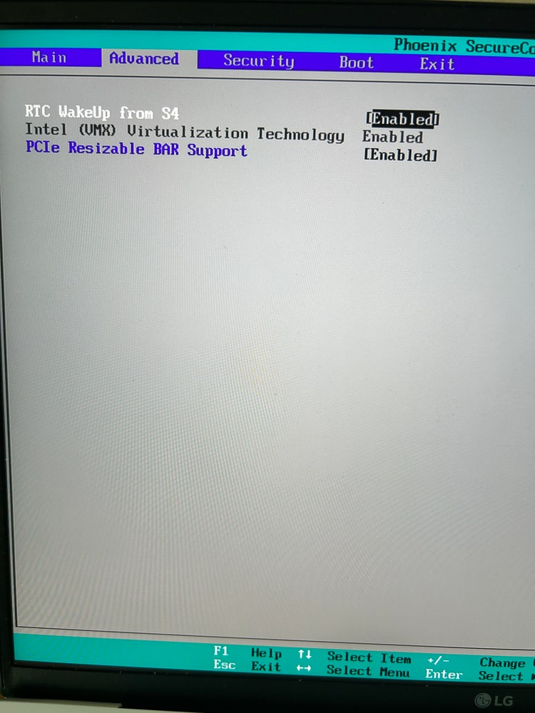 lg 노트북 uefi secure 설정 질문 : 지식iN