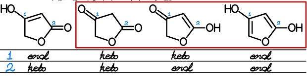 Tetronic acid의 4가지 토토머 구조 : 네이버 지식iN