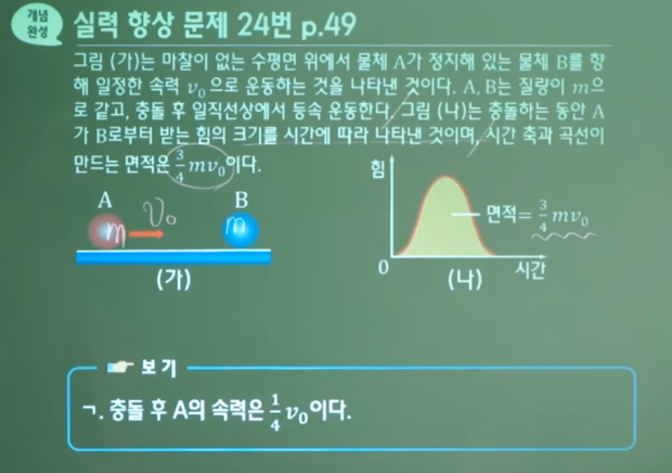 물리1 운동량과 충격량 문제질문 지식in