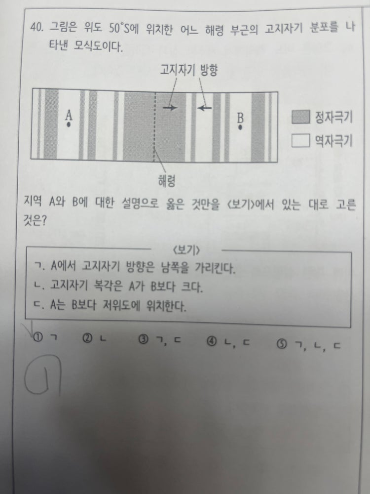 지구과학 남반구 북반구 질문 지식in