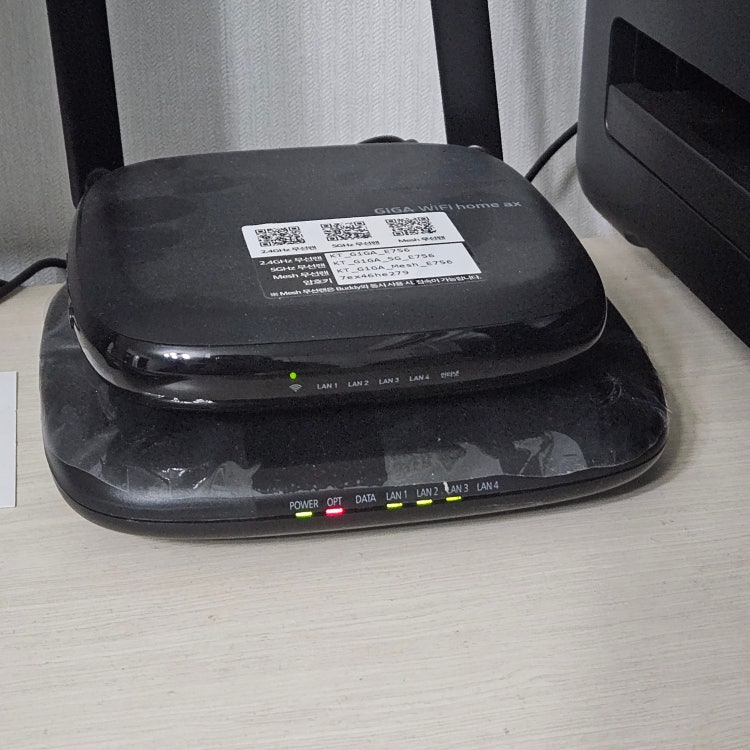 KT 모뎀 opt 빨간불 : 지식iN