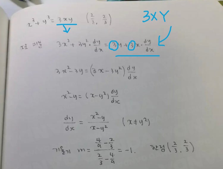 3xy 미분 : 지식iN
