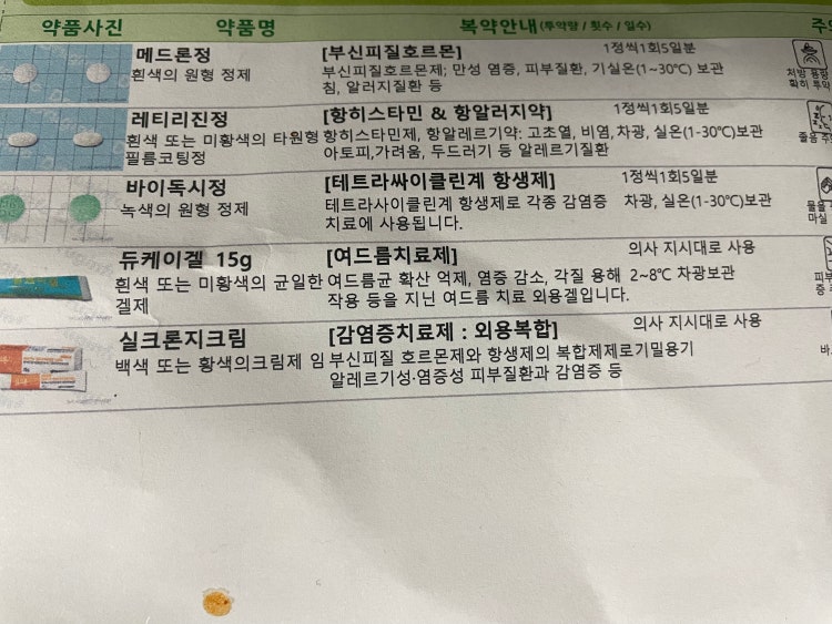 피부과 약 스테로이드 질문 지식in