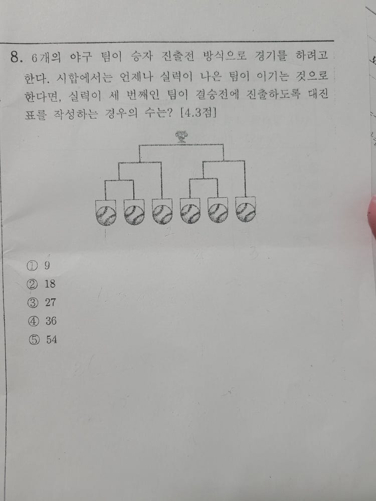 고1 수학 경우의수 대진표 문제 풀이 부탁드립니다 지식in