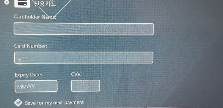 카드결제(MM/YY/CVV) : 지식iN