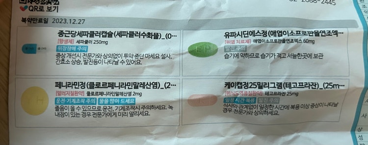 항생제 부작용 붓기 지식in