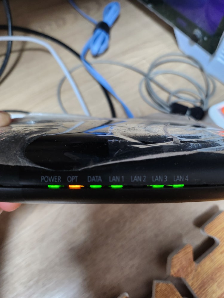 내공500 KT모뎀 opt빨간불입니다 : 지식iN