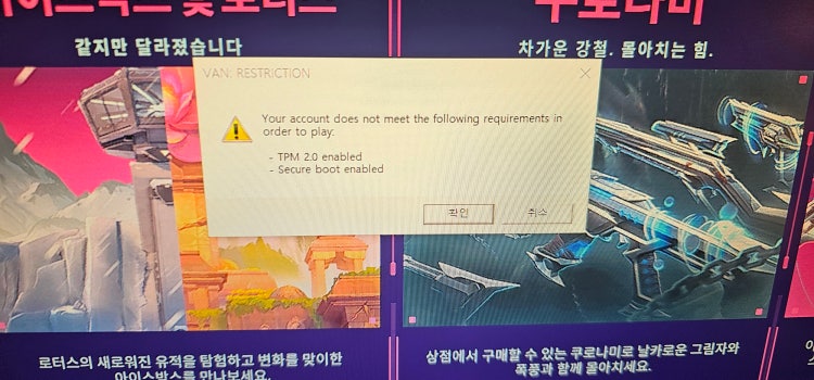 발로란트 오류 VAN: RESTRICTION : 지식iN