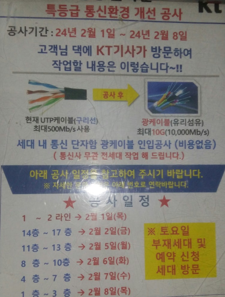 아파트 내 광케이블 설치 : 네이버 지식iN